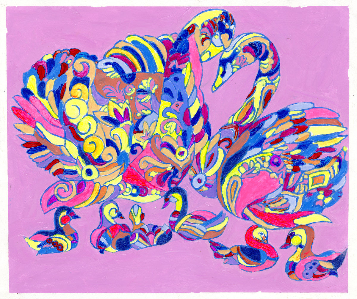 Daniel Metchnek, "Swan Family" – Interact Gallery