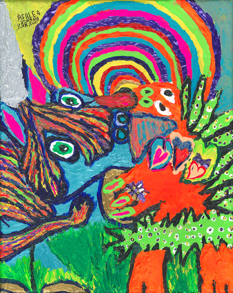 Ashlea Karkula, "Unicorn and Dinocorn Kissing" – Interact Gallery