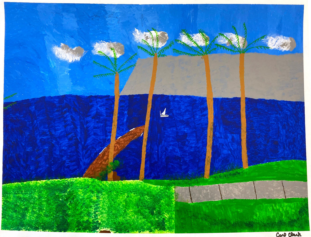 Carl Clark, Untitled (Palm Trees) – Interact Gallery